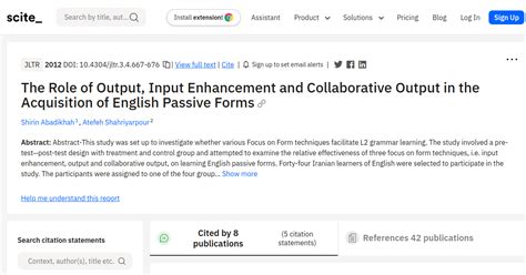 The Role Of Output Input Enhancement And Collaborative Output In The