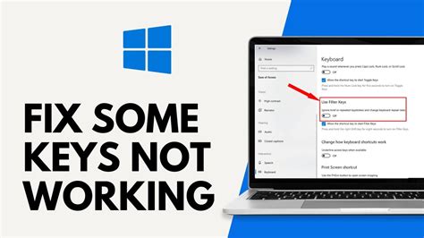 How To Fix Some Keys Not Working On Laptop Keyboard Youtube
