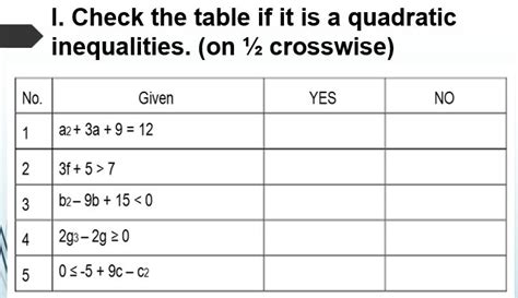 I Check The Table If It Is A Quadratic Studyx