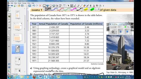 73 Modelling Data Using Exponentail Functions Youtube