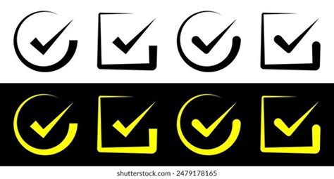 Check Mark Sign Symbol Checkbox Icon Stock Vector Royalty Free