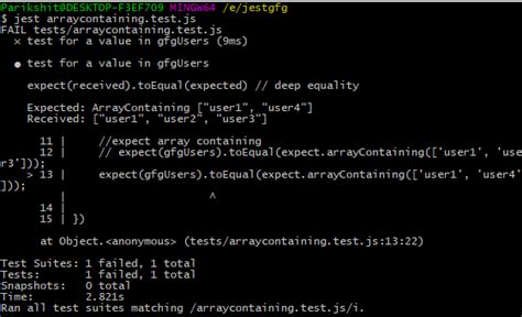 Jest Expect Testing For An Empty Object