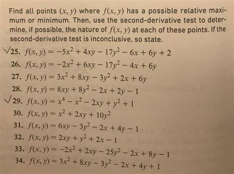 Solved Find All Points X Y Where F X Y Has A Possible Chegg Com