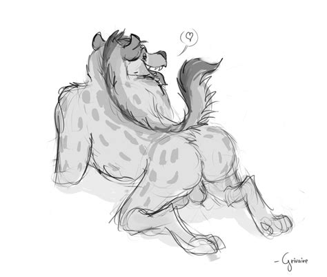 Rule 34 Anthro Anus Ass Backsack Balls Genitals Gnoll Grivaire Heart