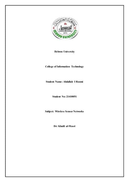 Wireless Sensor Networks Based On Iot Ppt