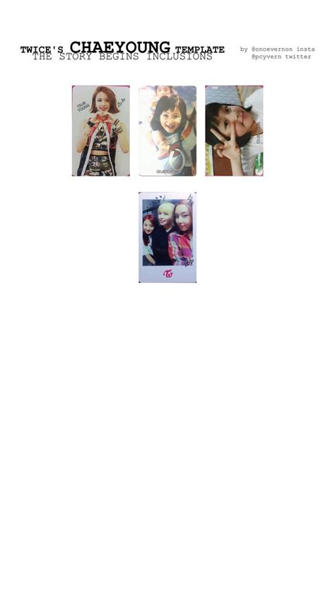 Chaeyoung The Story Begins Photocard Template