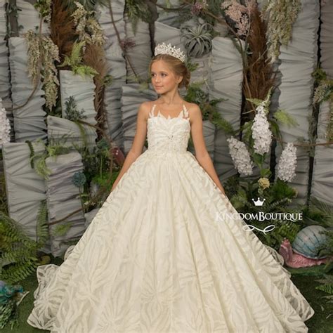 Blush Pink Tulle Formal Flower Girl Dress For Special Occasion Etsy