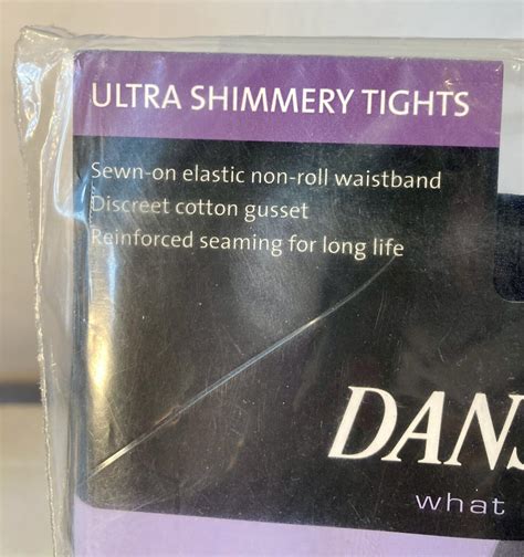 Nos Vtg Danskin Tights Ultra Shimmery Footed Black Sz A Dancers 4