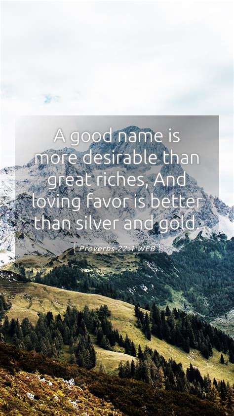 Proverbs 221 Web Mobile Phone Wallpaper A Good Name Is More