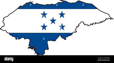 Illustration Vector Of A Map And Flag From Honduras Stock Vector Image