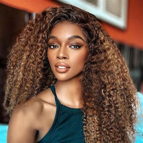 Kinsnow Highlight Ombre Bob Wigs Human Hair Honey Blonde Water Wave