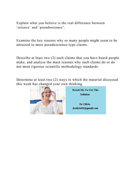 Explain What You Believe Is The Real Difference Between ‘science An