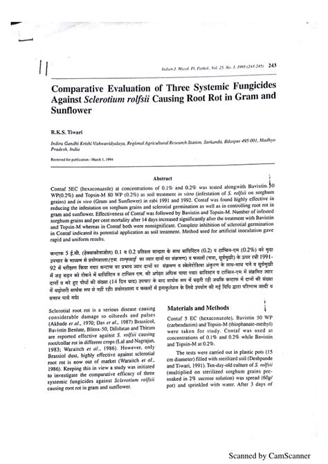 Pdf Comparative Evaluation Of Three Systemic Fungicides Against
