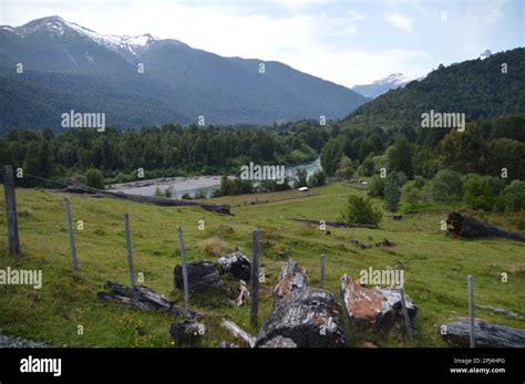 Chile Chaiten Valley Of The Rio Palena Surrounded By Valdivian