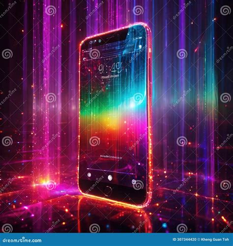 Smartphone Digital Representation Of Information Technology Mobile Communication Device Stock