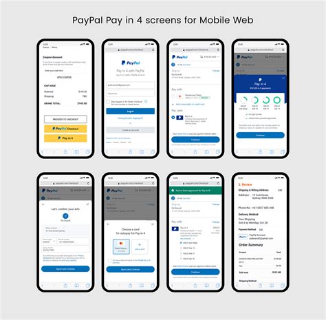 Ui Design For Paypal Pay In 4 Mobile Web Screens By Hariprasath
