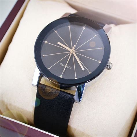 Men Leather Analog Quartz Watch White
