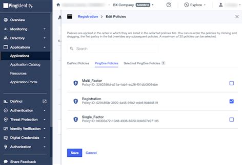 Creating A Registration Policy Pingone