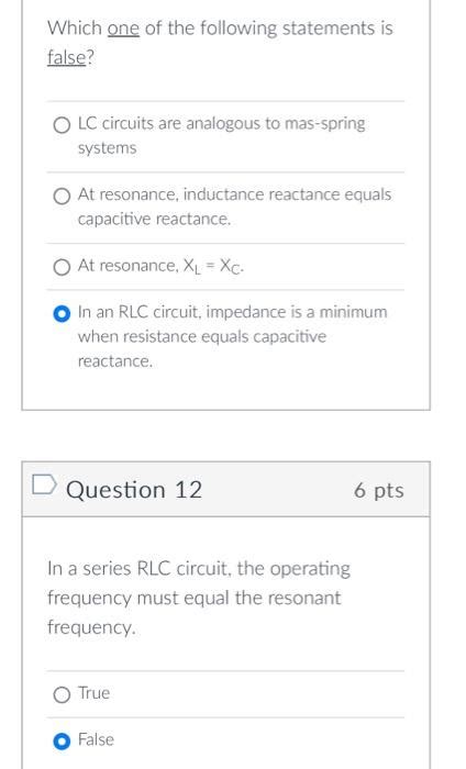 Solved A Series Rlc Circuit Has R L Mh And C Chegg