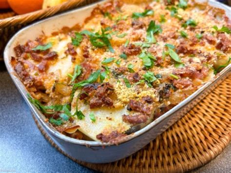 Gratin De Patate Douce Au Lardons Fumés Végétaux Recette Gratin De