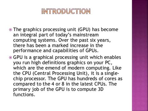 Graphics Processing Unit Ppt