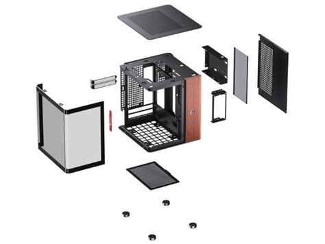 曲面強化ガラスと天然木を採用したmini Itxケース、jonsbo「tk 0」シリーズ エルミタージュ秋葉原