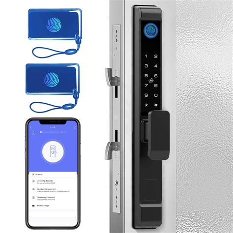 Sliding Glass Door Lock Anweller Smart Fingerprint Code Keypad Rfid