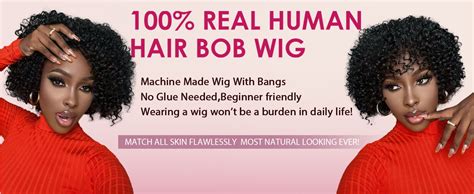 Amazon Mscoco Bob Wig Human Hair Curly Wigs With Bangs For Black