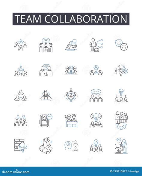 Mutual Support Line Icons Collection Encouragement Empathy Unity Trust Compassion