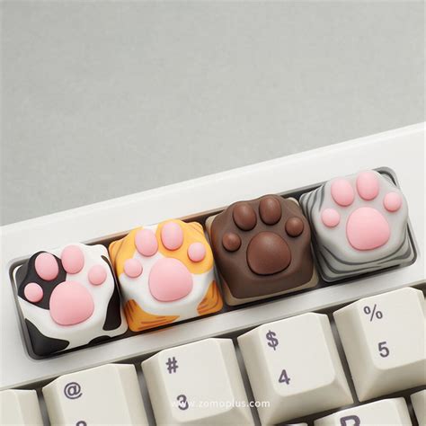 카와이 고양이 발톱 키보드 교체 버튼 귀여운 실리콘 키캡 귀여운 고양이 발톱 노트북 컴퓨터 액세서리 사무실 장식