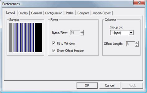 Preferences Layout