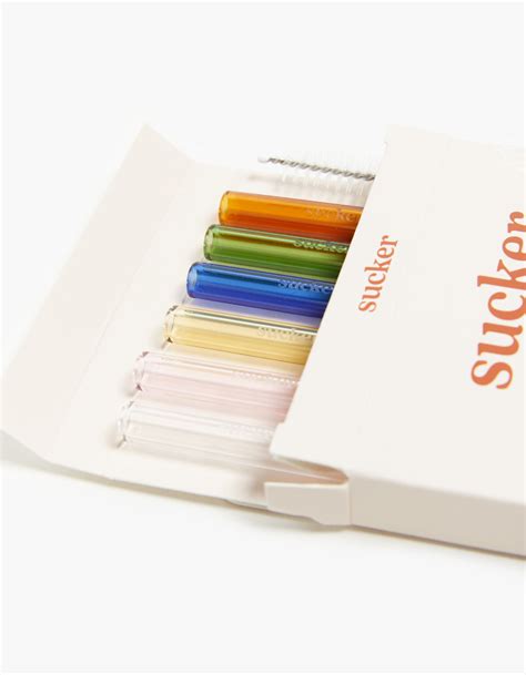 Superette Reusable Glass Cocktail Straws Multi Colour