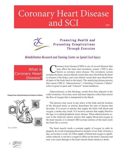 Coronary Heart Disease Fact Sheet Rehabilitation Research And