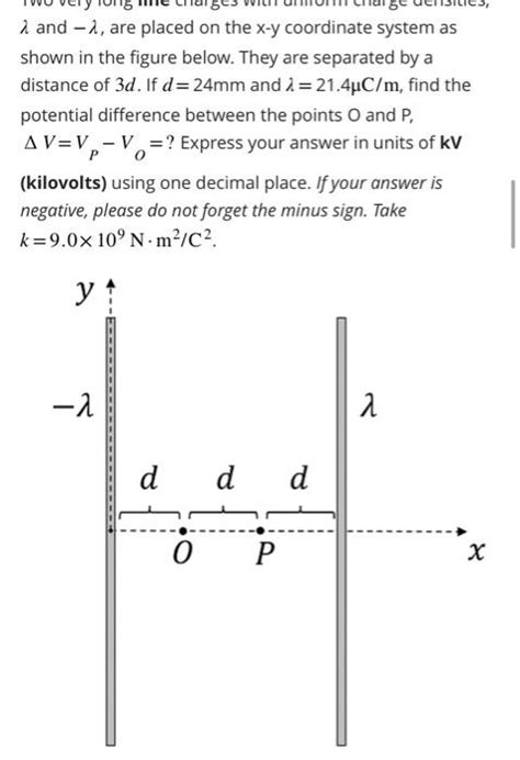 Solved λ And −λ Are Placed On The X−y Coordinate System As