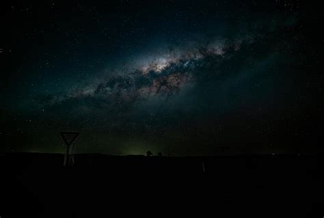 偏遠的地點 克雷斯布魯克 剪影 剪影風景 南半球 可見星星 和平的 在晚上 外太空 夜晚的 夜景 夜空 天 天文