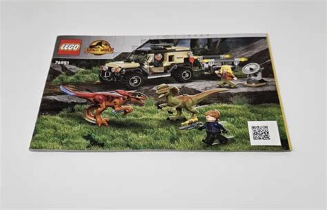 Lego 76951 Pyroraptor Jurassic World Instructions Only New S1 £4 99