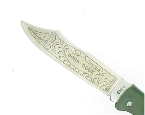 Knife Douk Douk 200 Stainless Steel Green Color Steel Handle Sabatier K