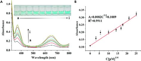Sensitivity Of Mirna Detection A The Photographs Inset And Uv Vis
