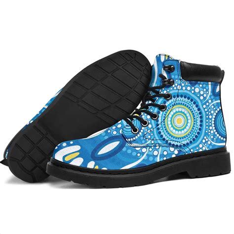 Australia Aboriginal Inspired All Season Boots Indigenous Dot