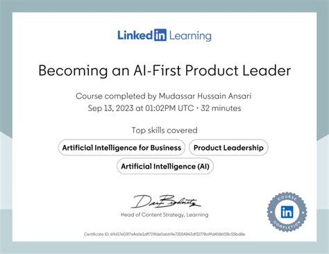 Mudassar Hussain Ansari On Linkedin Certificate Of Completion