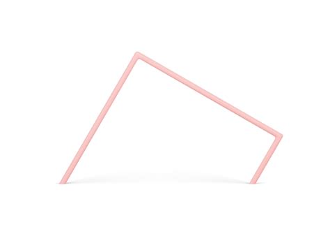 Abstract Pink Angled Arch Column Geometric Basic Foundation Expo Presentation D Realistic