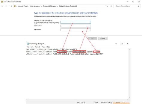 WindowsScript To Add Windows Credentials Ttian Tech