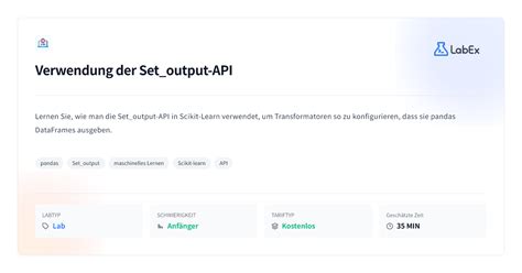 verwendung der set output api in scikit learn labex