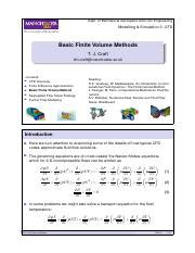 Understanding CFD Basic Finite Volume Methods For Fluid Flow Course Hero