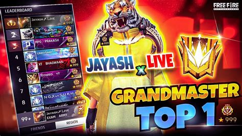 Live New Season Push To Top 1 Grandmaster CS Garena Free Fire