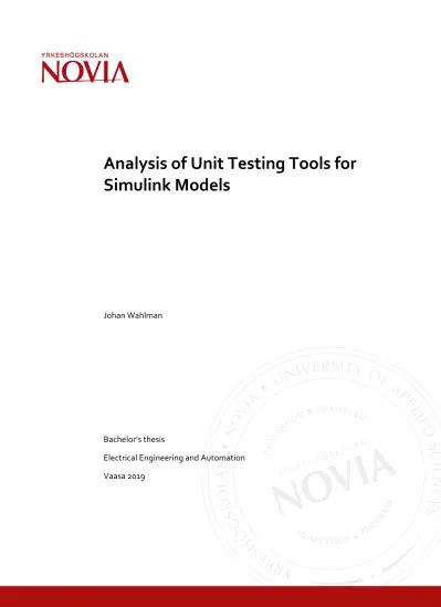 Test Cases Analysis Of Unit Testing Tools For Simulink Models