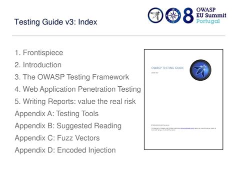 PPT OWASP Testing Guide V3 PowerPoint Presentation Free Download ID 3832391