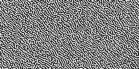 Turing Reaction Diffusion Monochrome Seamless Pattern With Chaotic