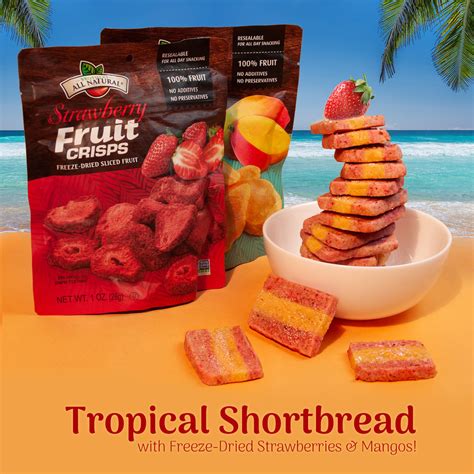 Tropical Shortbread With Freeze Dried Mango And Strawberry Brothers All