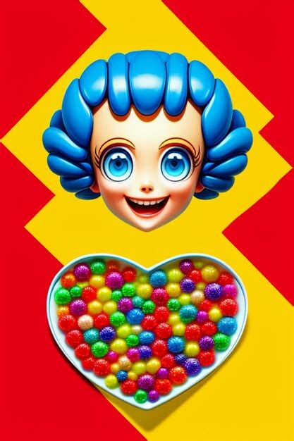Premium Ai Image Colorful Candy Jelly Beans Rainbow Candy Snacks